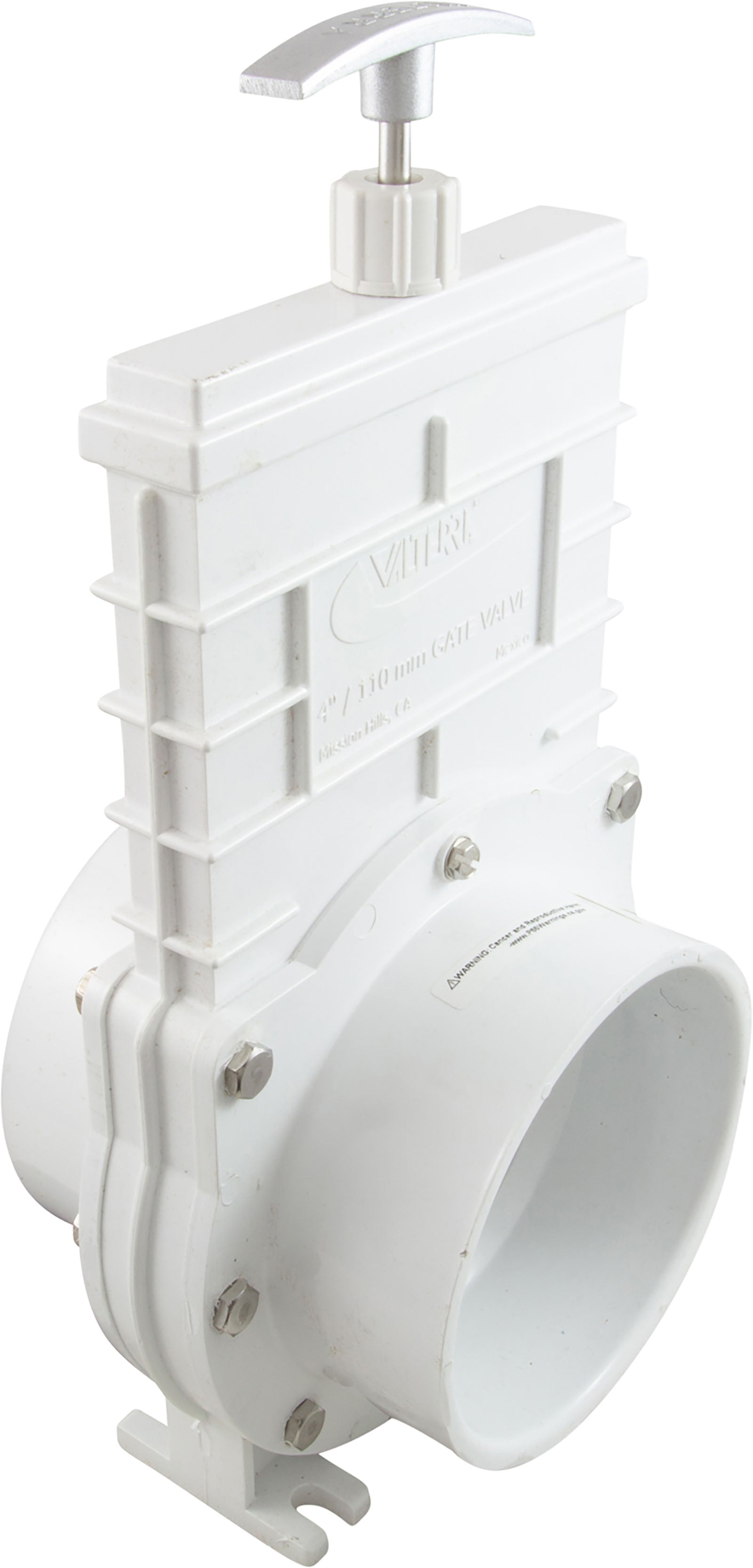 Gate Valve, 3 pc, SS Paddle, Valterra, 4"s x 4"s, 20psi – PST Pool Supplies