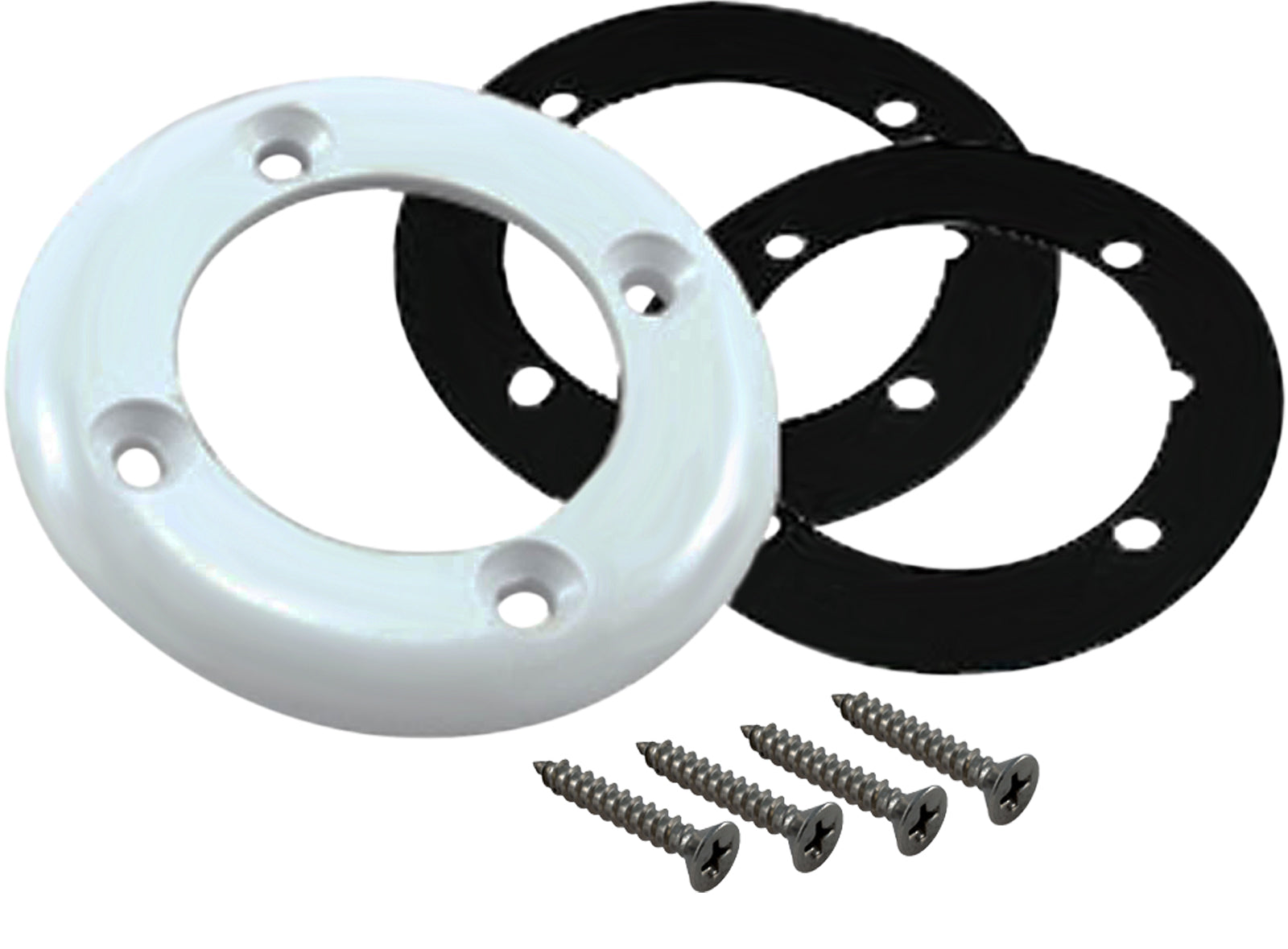 25545-100-000 Zodiac Vinyl Pool Return Faceplate 2Gskt 4 Screws White ...