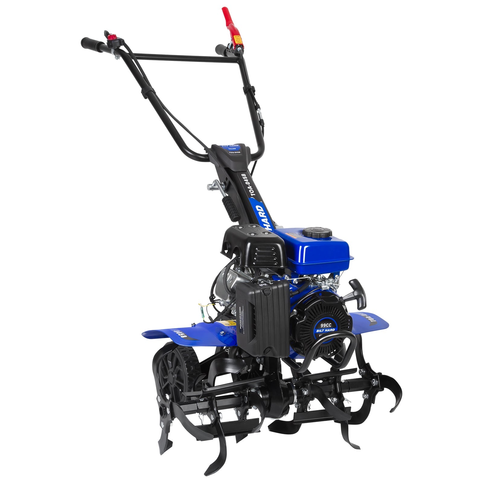 BILT HARD 99cc Gas Garden Tiller – Heavy-Duty 4-Cycle Engine, 24" Fron ...