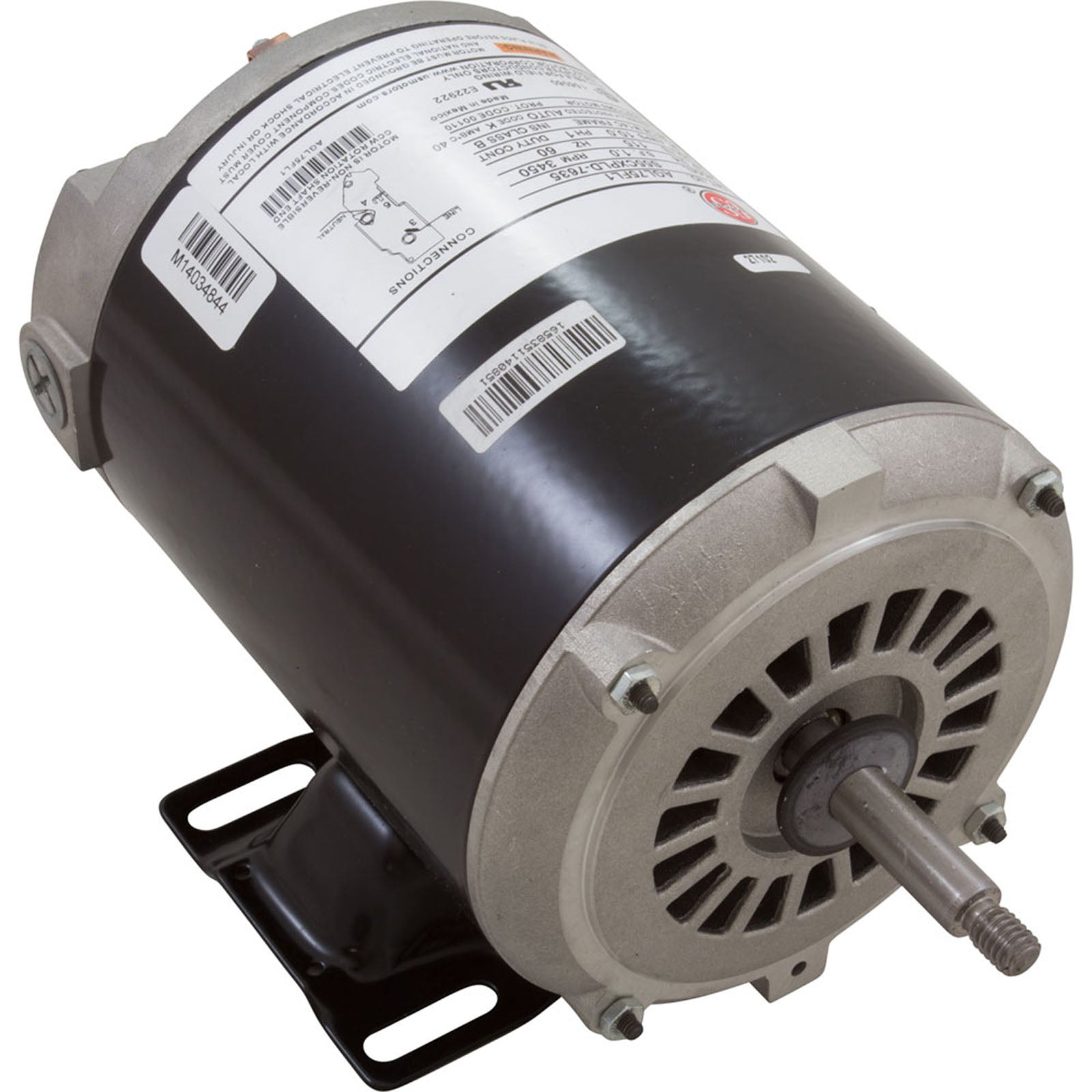 Motor, Nidec/US Motor, 0.75hp, 115v, 1-Speed, 48Y Frame – PST Pool Supplies
