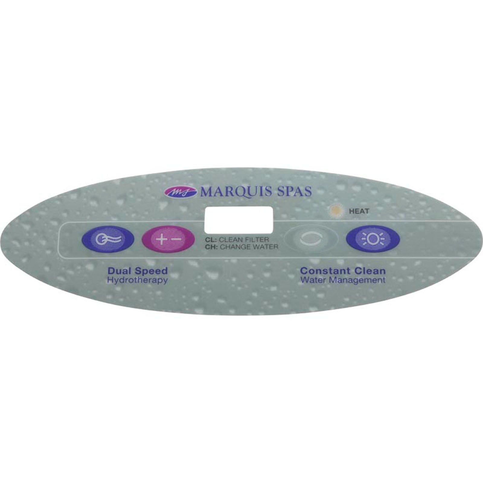 Overlay, Marquis Spas, 4 Button, P1, Temp, Lt – PST Pool Supplies