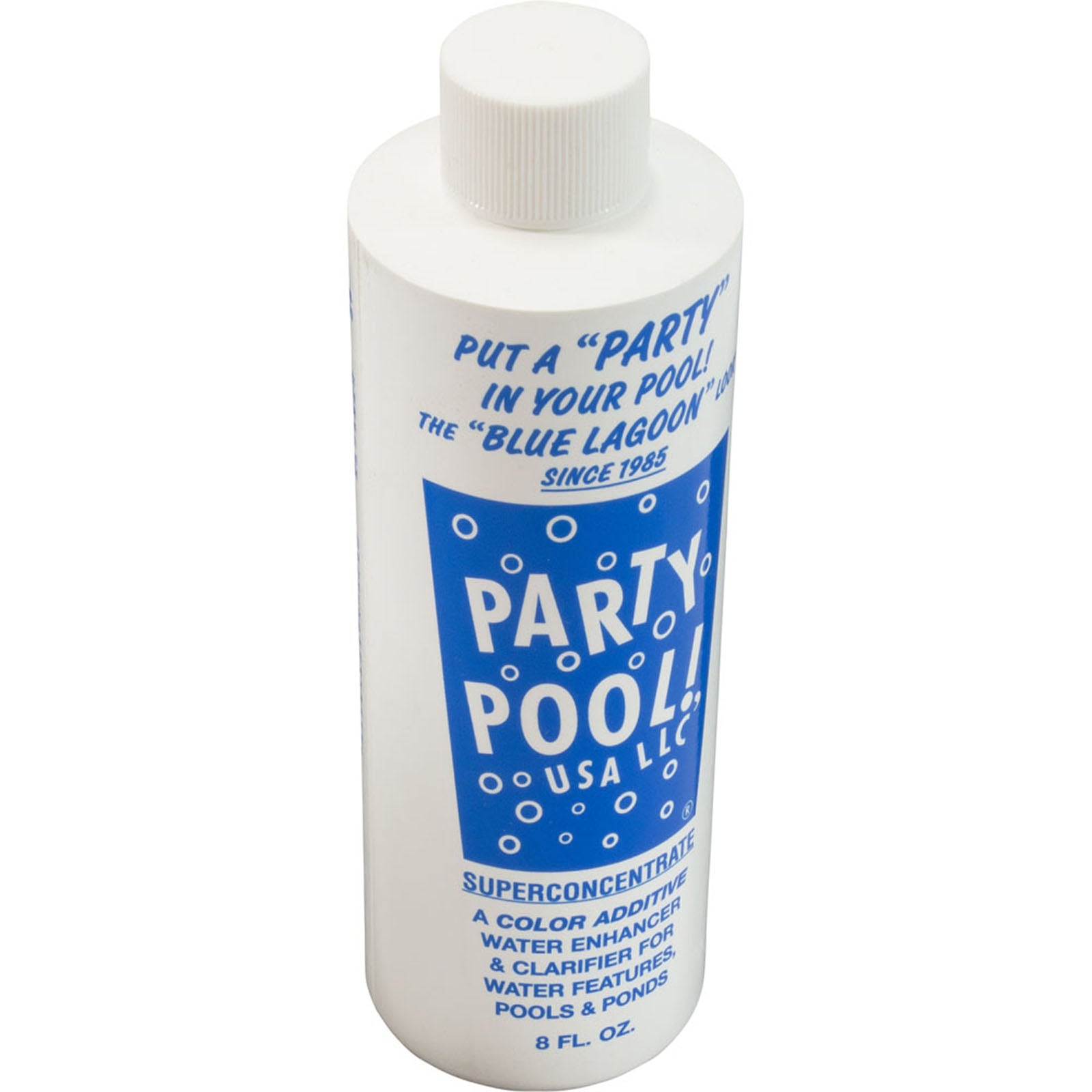 Pool color Additive, Party Pool, 8oz Bottle, BlueLagoon – PST Pool Supplies